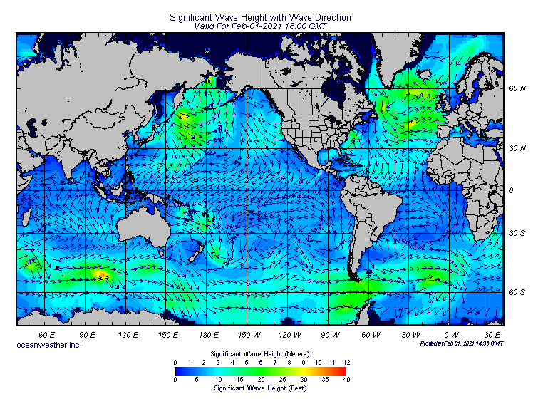 Global Significant Wave Height with Wave Direction